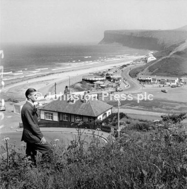 28210536-Saltburn, 1963 General views over the beach and amusement park ...
