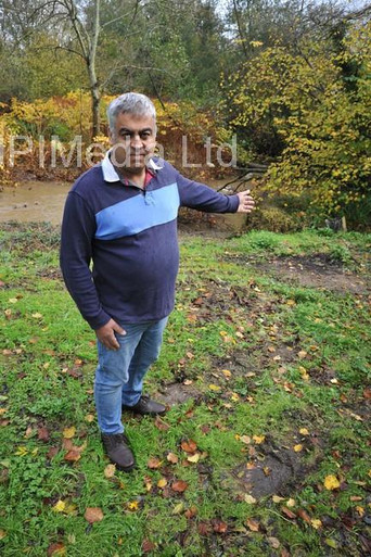39612837-Karl Thacker has had sewage pouring into his garden at Selham ...