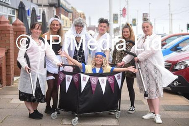 39026683-Staff from the Hotel Sheraton take part in a trolley dash for ...