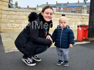 39106095-Mum Ellie Cadwallender with her son Harry Stead Headland ...