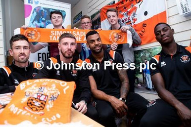 38111240-Chris Lomas, Sam Haigh and George Wincott with Ryan Hardie ...
