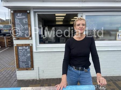 39148144-Sue Parkin from Sue s Cafe, Roker Beach. Picture by FRANK REID ...