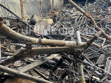 39241238-The scene of a fire at an allotment to the rear of Bilsdale ...