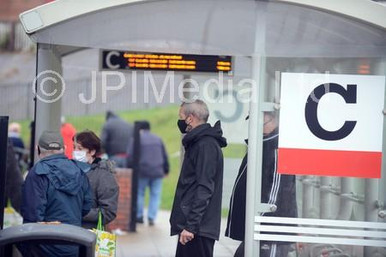 39286228-First day of mandatory face coverings at Jarrow bus station ...