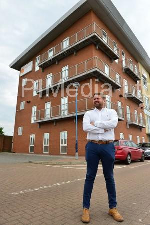 39008429-Simon Corbett outside of his new office. Picture by FRANK REID ...