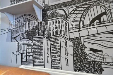 39034392-Mural in the Roker End Cafe. Created by artist Kathryn ...