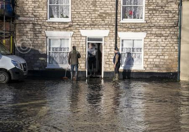 38884846-22 January 2021. . . . . Residents look at the flood water ...