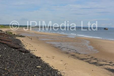 39043889-The beach at Hartlepool, looking north towards former Steetley ...
