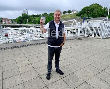 39051057-Brian Forrest having a break at Sunderland Marina. Picture by ...
