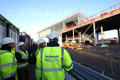 39618381-MP Penny Mordaunt pictured on a visit to Portsmouth Port to ...