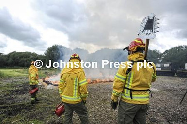 38009973-The new wildfire burn team from Bacup give a demonstration at ...