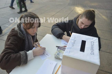 39630001-Plans were on display outside the entrance of Debenhams in ...