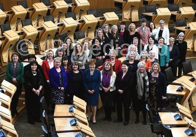 38728963-Pic Lisa Ferguson 06 02 2018 Female Scottish MSPs gather today ...