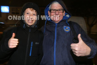 39638940-Pompey fans depart from Fratton Park for the Tottenham Hotspur ...