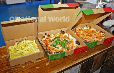 39647794-Pizza takeaway service ready to go. Seen chips, Margherita and ...