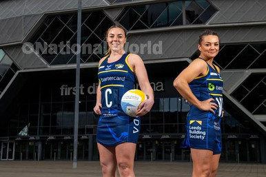 39652351-The Leeds Rhinos Netball captain Nia Jones and Vice Captain ...
