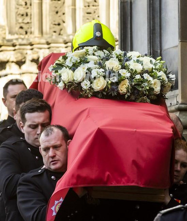 39660561-PIC LISA FERGUSON 17 02 2023 The Funeral of firefighter Barry ...