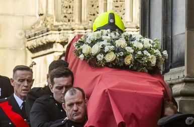 39660559-PIC LISA FERGUSON 17 02 2023 The Funeral of firefighter Barry ...