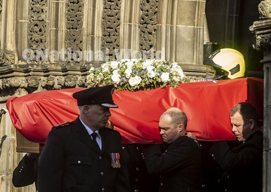 39660558-PIC LISA FERGUSON 17 02 2023 The Funeral of firefighter Barry ...