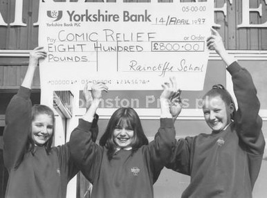 38030987-Pictured in April 1997 with their Comic Relief cheque for Â£88 ...
