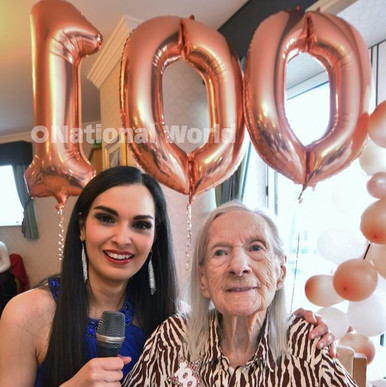 39675316-100-year-old Iris Taylor celebrates her birthday at Hampton ...