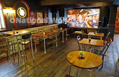 39676578-Gasoline bar Saltergate Chesterfield. Giant screen - Iconic ...
