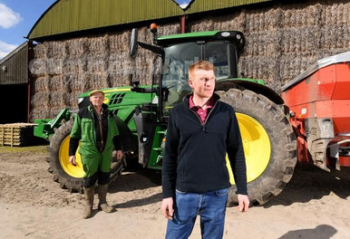 39691513-Jonathan Waring with his son Tom pictured at Park Farm ...
