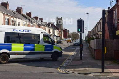 39694796-Police officers in Brougham Terrace, Hartlepool, on Saturday ...