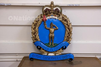 39698105-The Royal Observer Corp crest in the Cold War Bunker in York ...