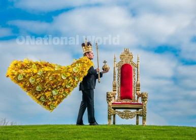 39700750-Rupert North wears a majestic robe created using an array of ...