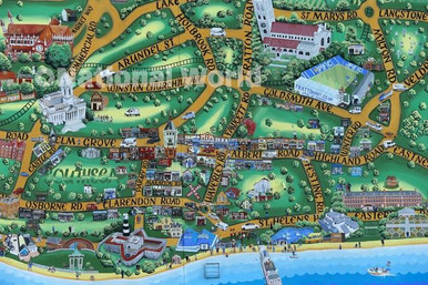 39700913-The Strand city map mural, Clarendon Road, Southsea. Street ...