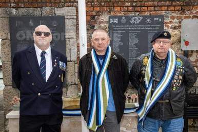 39710337-Veterans gathered at the memorial commemorating the sinking of ...