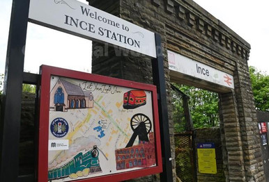 39713315-WIGAN - 11-05-23 General view of Ince train station. The ...