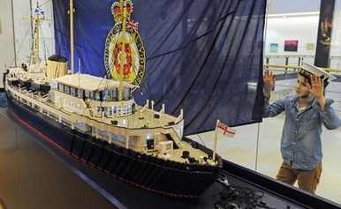 32410784-JP License The Royal Yacht Britannia. A LEGO replica model of ...