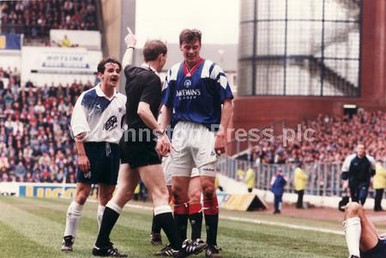 37623097-Rangers Duncan Ferguson was noted for his aggressive and ...
