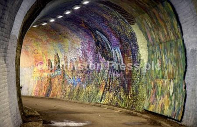37993297-Pic Lisa Ferguson 25 07 2019 Colinton Tunnel Mural project Artist Christopher ...