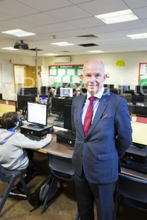 38912283-Headteacher Peter Roberts at Heckmondwyke Grammar School ...