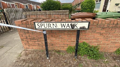 39718133-Police and scene of crime officers at a incident at Spurn Walk ...