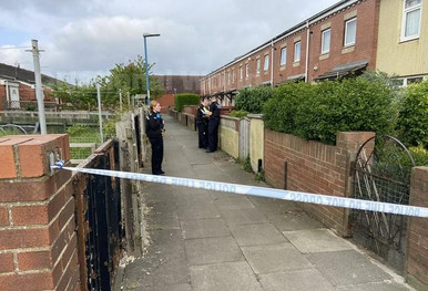 39718128-Police and scene of crime officers at a incident at Spurn Walk ...