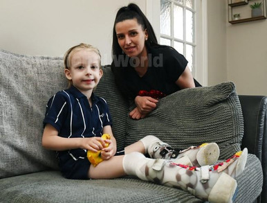 39718572-WIGAN - 23-05-23 Levi Hewitt, five, from Leigh is recovering ...