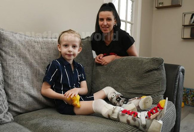 39718576-WIGAN - 23-05-23 Levi Hewitt, five, from Leigh is recovering ...