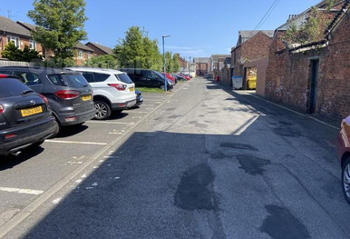 39718825-A rear backstreet off of Murray Street, Hartlepool where a dog ...
