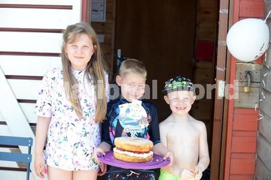 39533917-Out and about at Blyth Beach. Esmae Cosgrove, 9, birthday boy ...