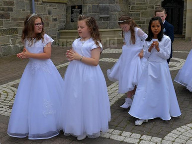 39727230-Children from schools in the Long Tower parish, who made their ...