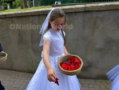 39727225-A P4 pupil, who made her First Holy Communion recently ...