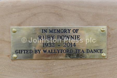 30508488-A bench dedicated to Ruby Downie from funds raised by ...