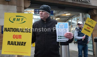30158158-JP License RMT Regional Officer for Scotland Michael Hogg was ...