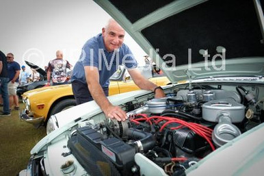 39030098-Classic car rally on Lytham Green. David Smith with his 1974 ...