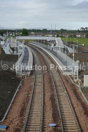 30796895-Borders Railway trainee drivers. Train comes through Shawfair ...