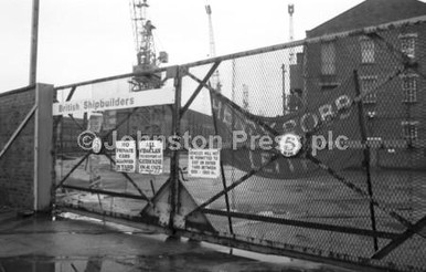 20377762-Henry Robb s Shipyard, Leith. January 1984 Closed gates to the ...